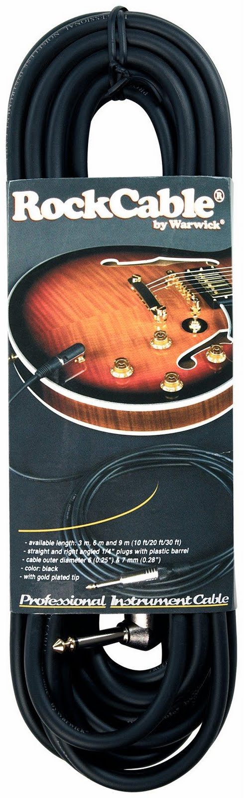 Cable Instrumento 9M Rockcable RCL30259D7 BK - Audiomusica