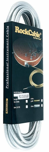 Cable de instrumento Rockcable RCL30256D6 SILVER con conector en ángulo ...